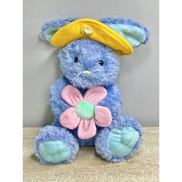 Goffa International | Toys | Spring Bunny Rabbit Plush Sitting Blue ...